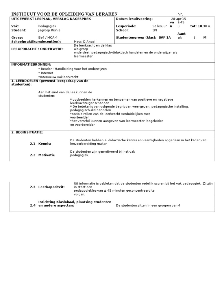 IOL Lesson Plan Template | PDF
