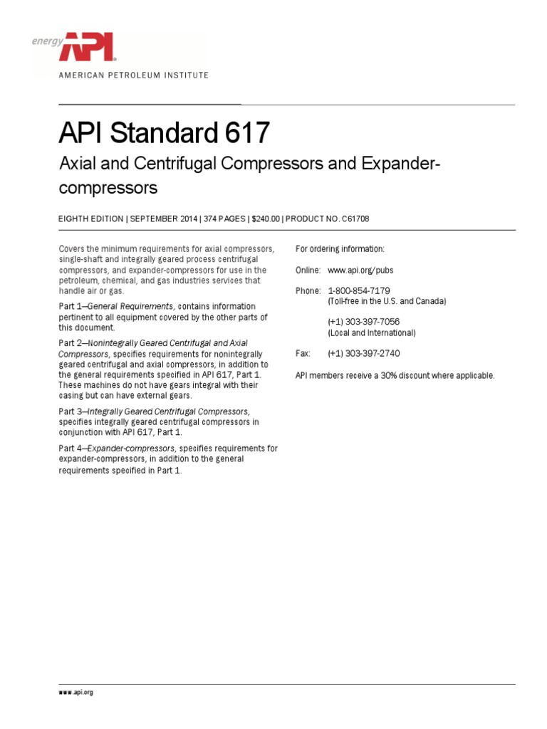 API 617 - E8 PA | PDF | Technology & Engineering