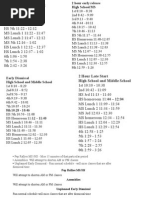 Middle School Block Schedule Samples | PDF