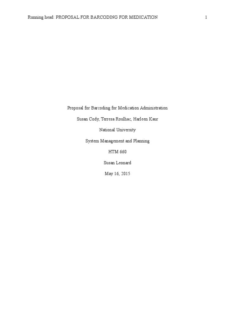 Barcode Project Proposal | PDF | Radio Frequency Identification ...