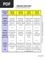 Math Problem Solving Rubrics Guide | PDF | Mathematics | Teaching ...