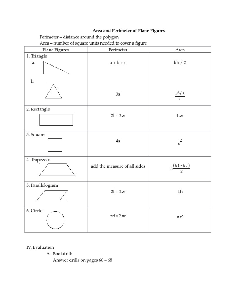 Area and Perimeter | PDF | Teaching Methods & Materials