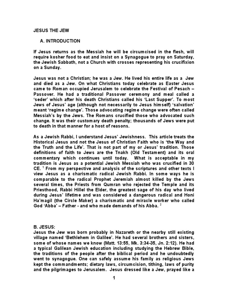 Jesus The Jew | PDF | Pharisees | Jesus