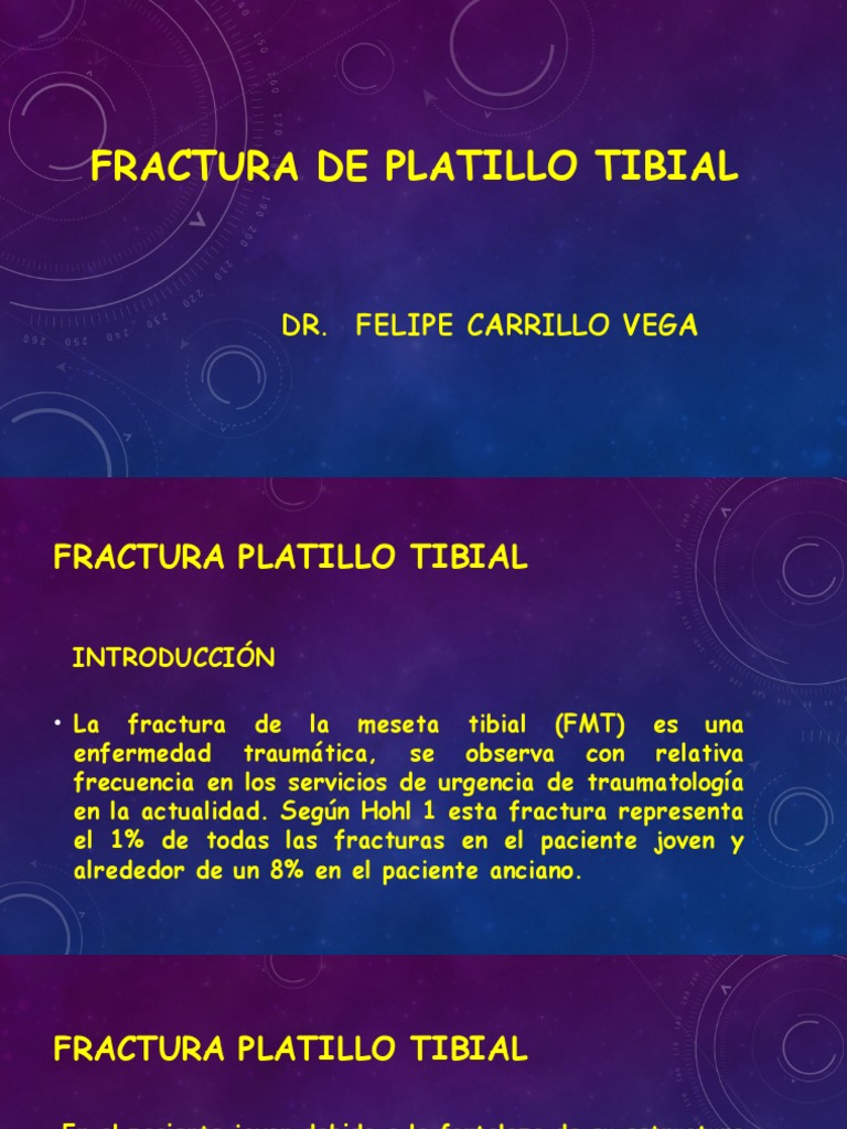 Fractura de Platillo Tibial: Clasificación y Tratamiento | PDF ...