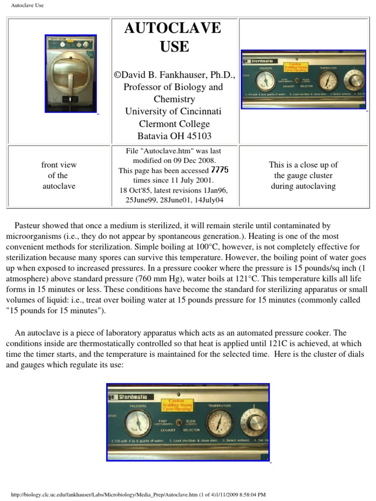 Autoclave Use | Boiling | Sterilization (Microbiology)