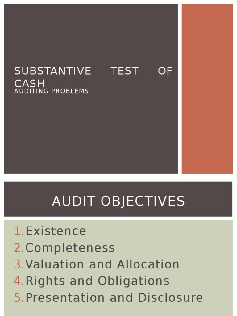 Substantive Test OF Cash: Auditing Problems | PDF