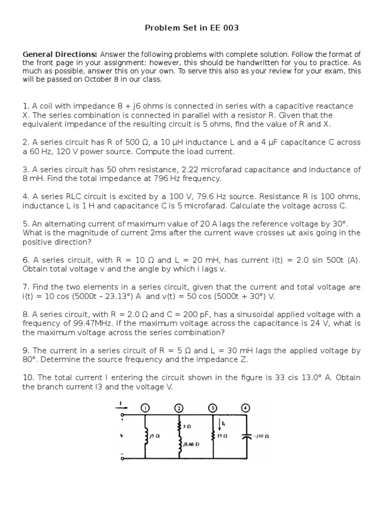 Circuits 22 | PDF | Electrical Impedance | Series And Parallel Circuits
