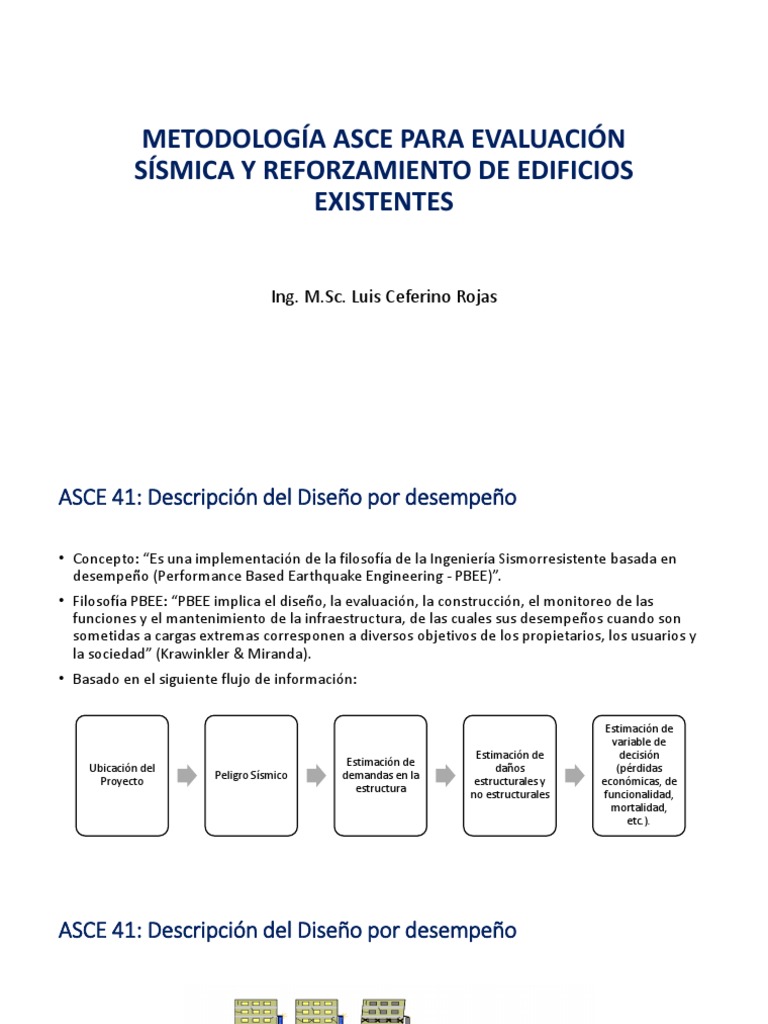 Evaluación Sísmica y Reforzamiento ASCE 41 | PDF | Concreto reforzado | Hormigón