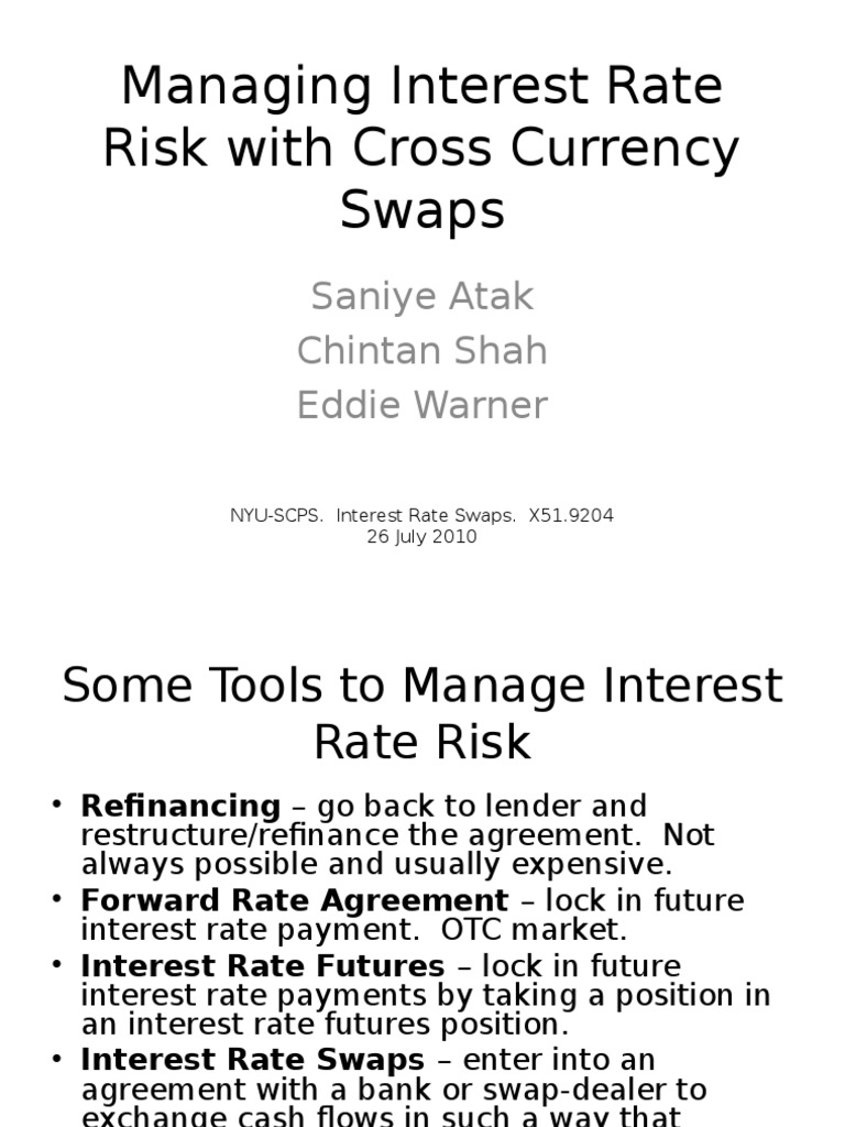 Cross Currency Risk | Download Free PDF | Interest Rate Swap | Swap ...