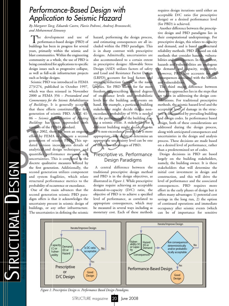 Performance Based Design With Application To Seismic Hazard | PDF ...