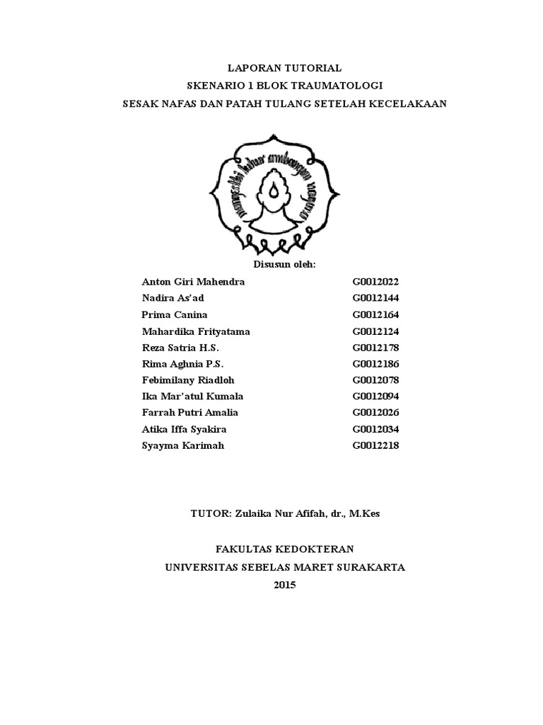 Laporan Tutorial Skenario 1 Blok Traumato | PDF