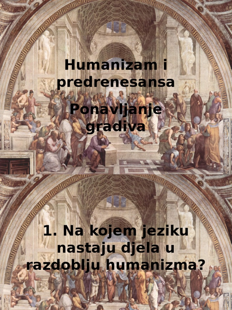 Humanizam I Predrenesansa Ponavljanje | PDF