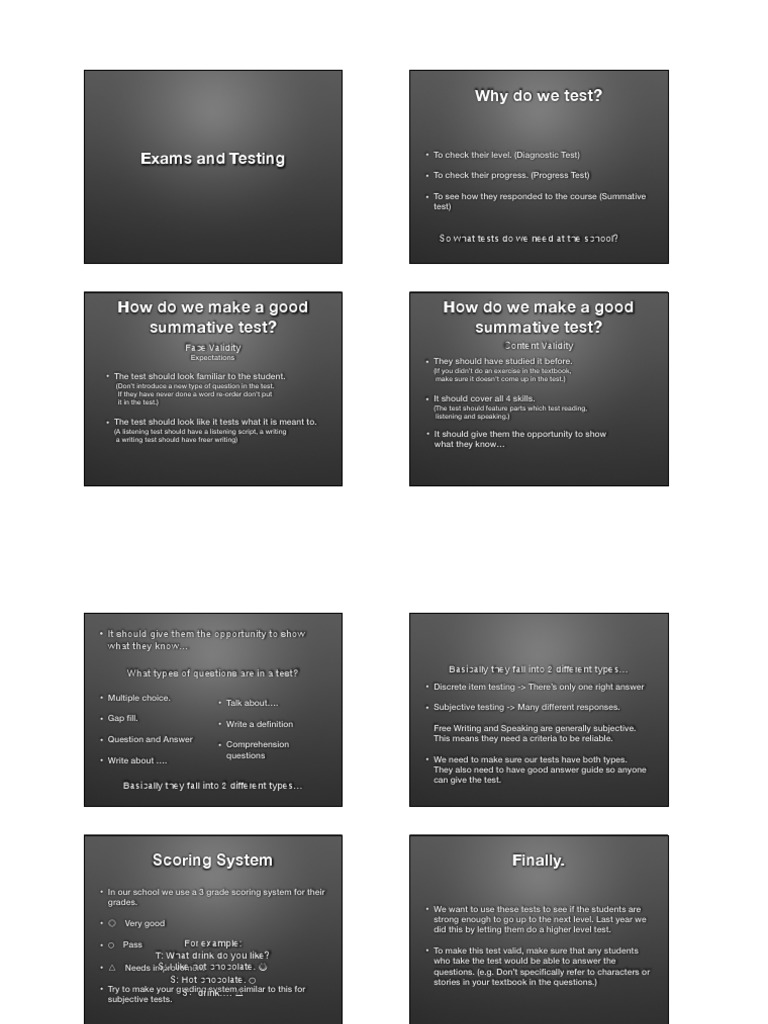 Effective Summative Testing Strategies | PDF | Career & Growth