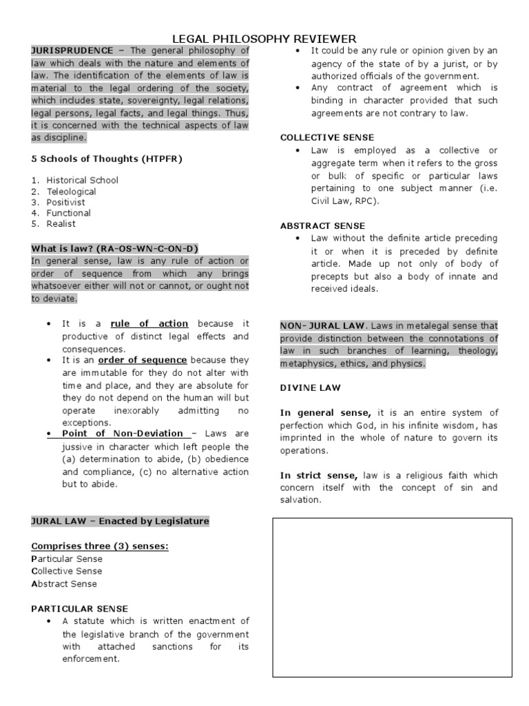 Legal Philosophy | PDF | Jurisprudence | Natural Law