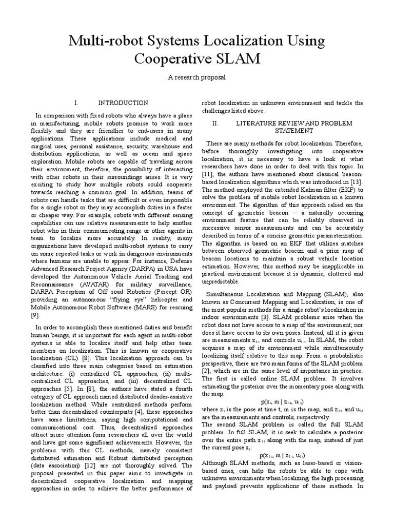 Research Proposal | Robot | Technology