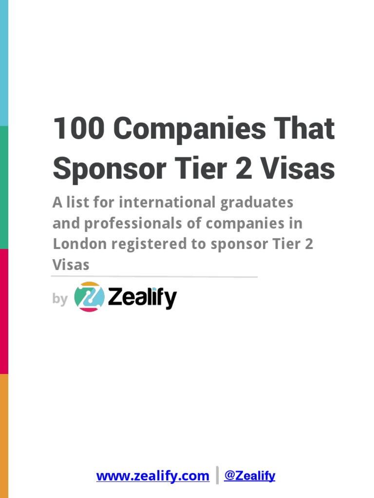 100 Companies That Sponsor Tier 2 Visas | PDF | Websites | Digital ...