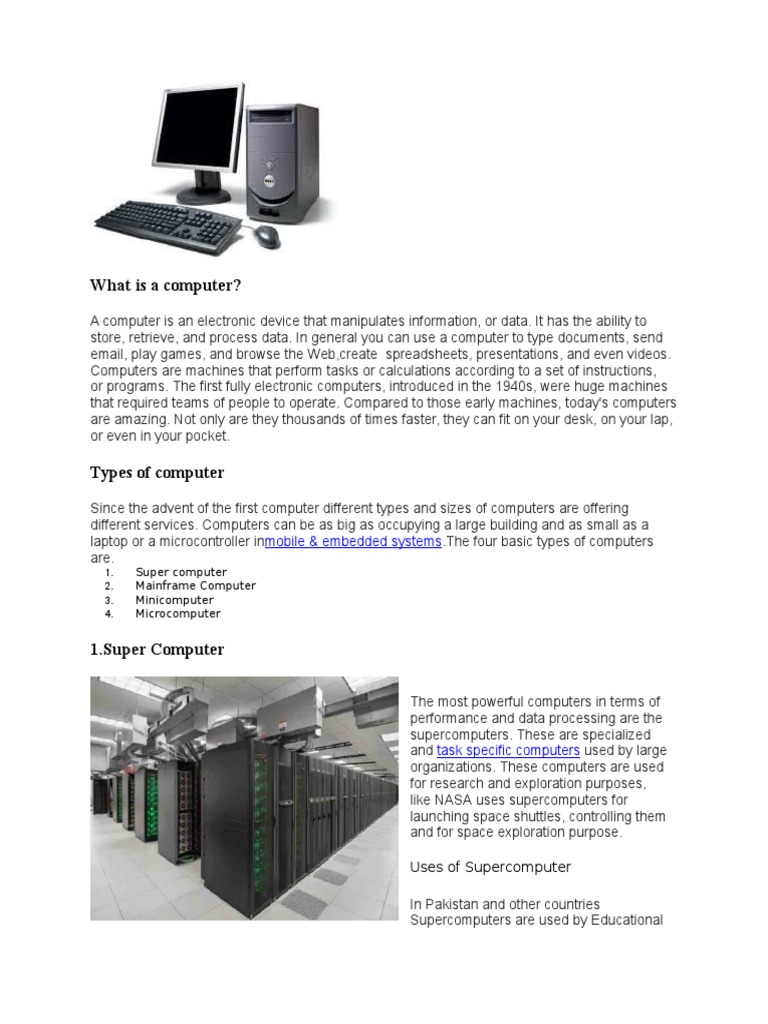 What Is A Computer | PDF | Personal Computers | Computer Keyboard