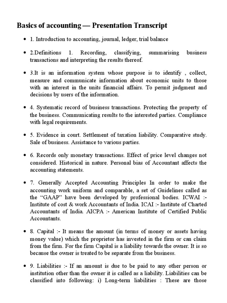 The Essentials of Accounting: A Comprehensive Overview of Key ...