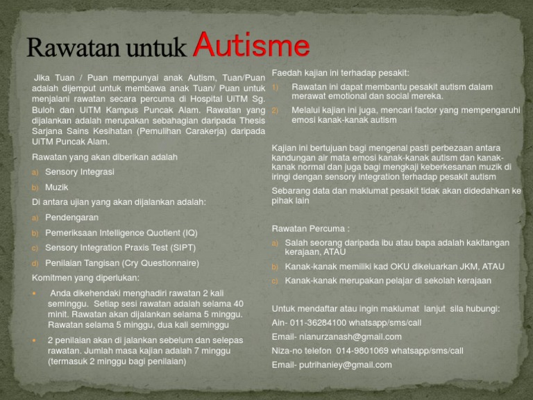 Rawatan Untuk Autisme 1 Latest | PDF