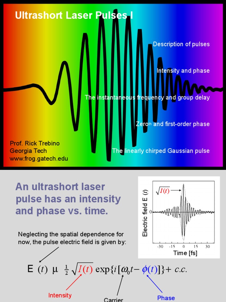 Lecture03 Ultrashort Pulses 01 | PDF | Ultrashort Pulse | Spectral Density