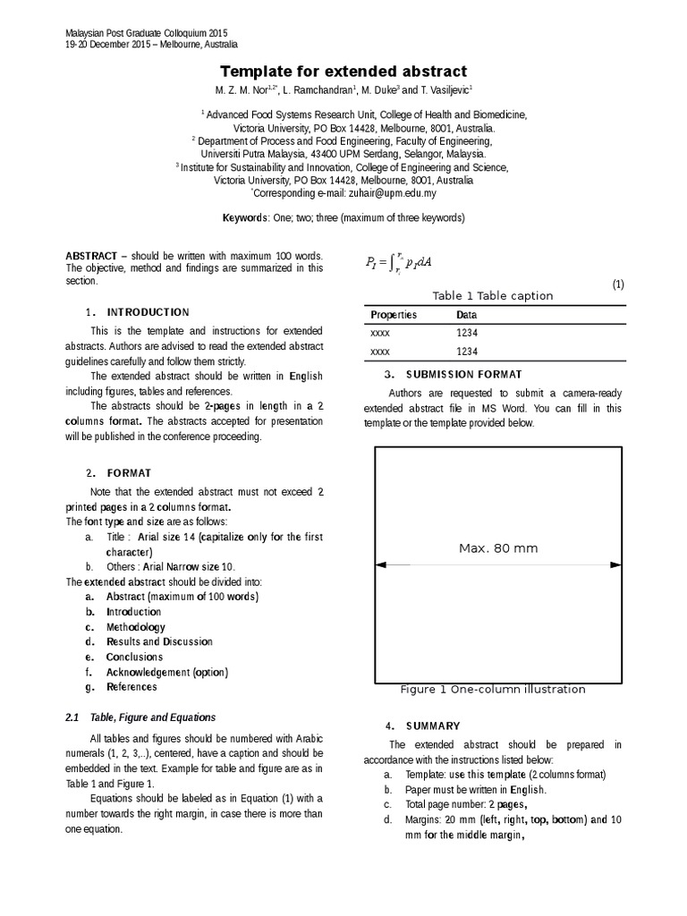 Extended Abstract Template MPGC15 | PDF | Science | Science (General)