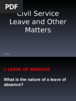 CSC Rules On Leave Handbook | PDF | Sick Leave | Leave Of Absence