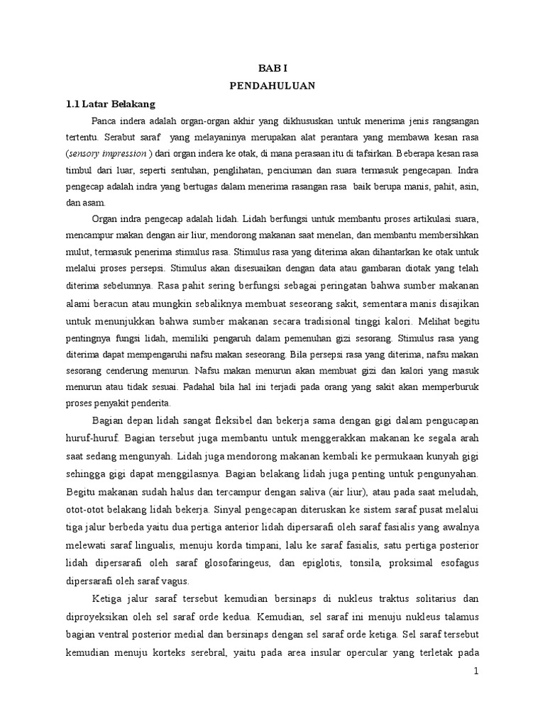 Materi Indera Pengecap | PDF