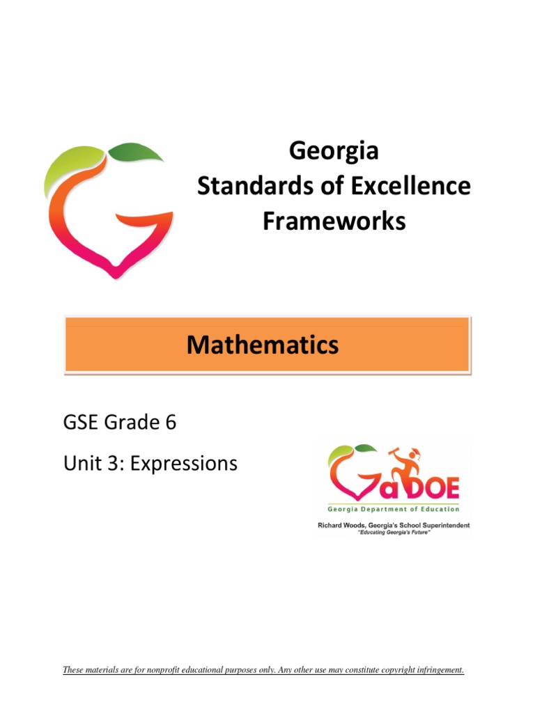 Gse Math Unit 3 | PDF | Variable (Mathematics) | Exponentiation