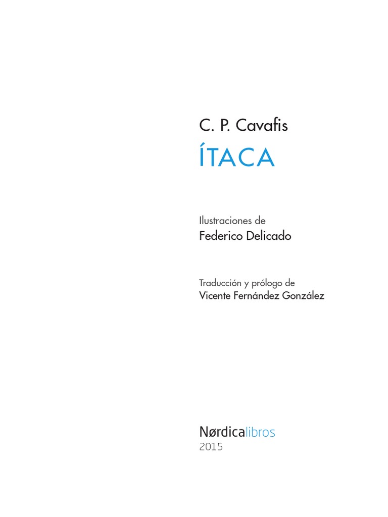 "Ítaca" de Cavafis, Ilustrado Por Federico Delicado | PDF | Odiseo | Homero