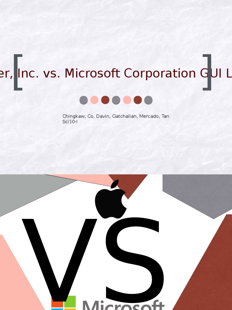 Apple Vs Microsoft GUI Dispute | PDF | Graphical User Interfaces | Apple Inc.