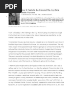 How It Feels To Be Colored Me - Zora Neale Hurston | PDF | Project ...