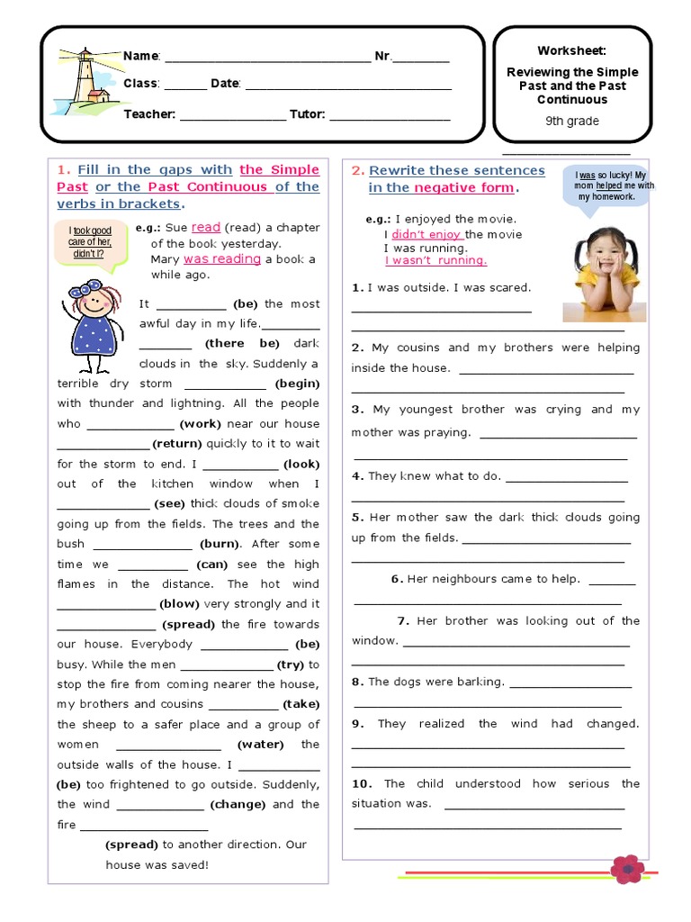 Past Simple and Past Continuous | PDF