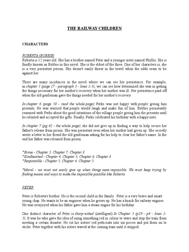 PT3 Novel The Railway Children | PDF