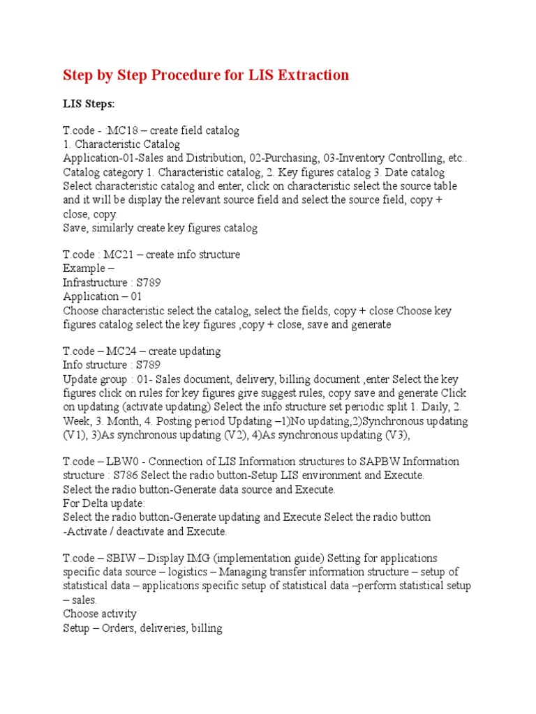 Step by Step Procedure For LIS Extraction | PDF | Computer Engineering ...