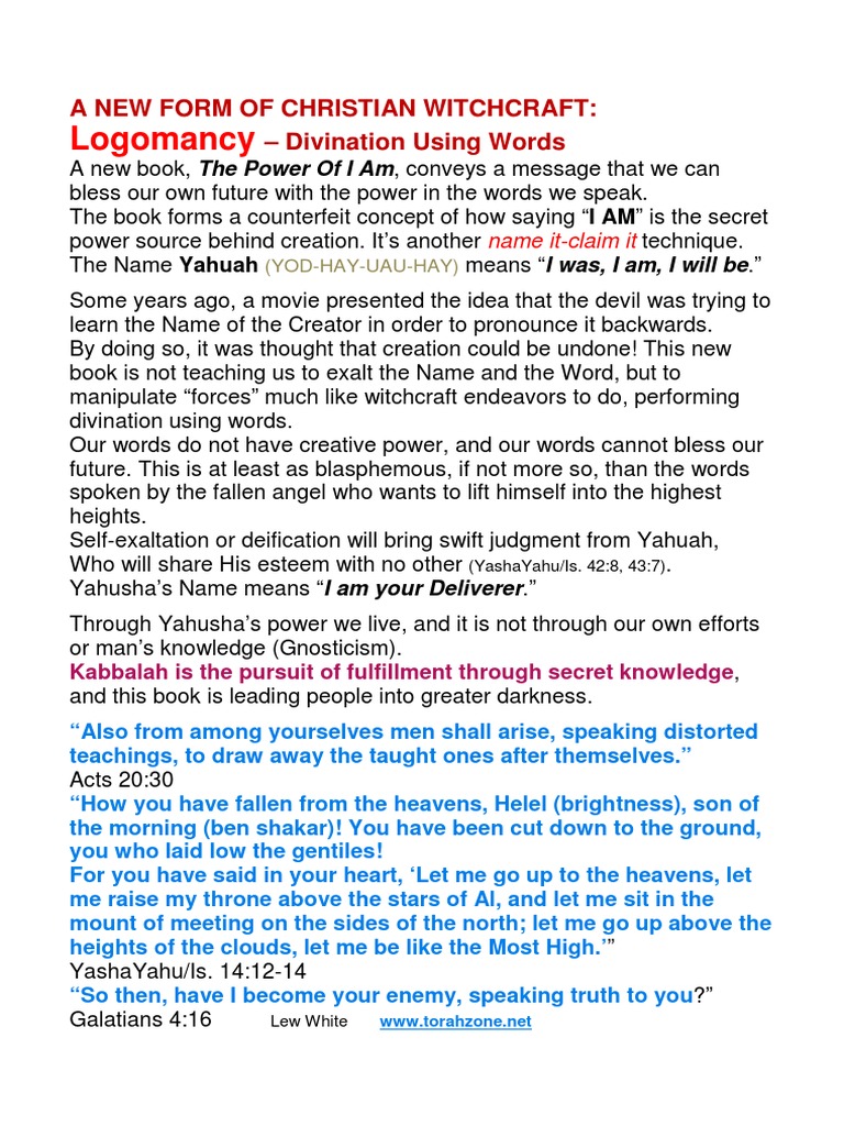 Logomancy - Divination Using Words | PDF | Philosophy | Religion ...