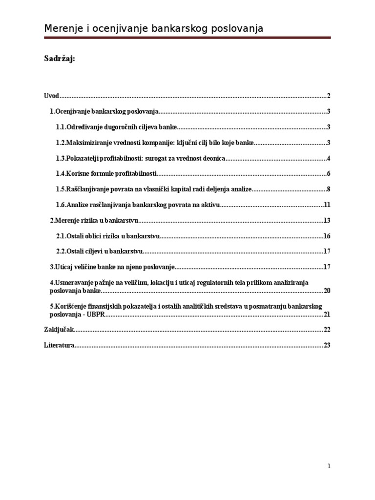 Bankarstvo | PDF