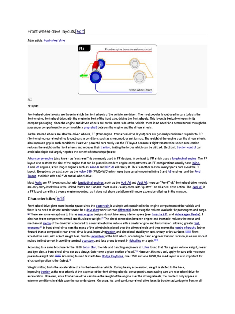 Types of Chassis Layout | PDF | Four Wheel Drive | Vehicle Technology