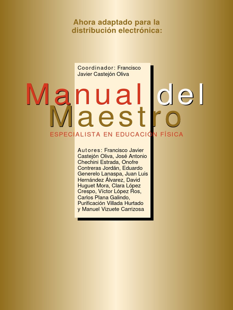 Manual Del Maestro PDF | PDF | Maestros | Plan de estudios