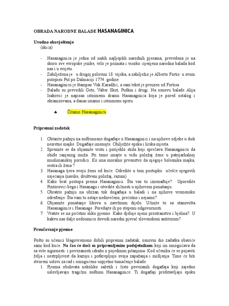 HASANAGINICA | PDF