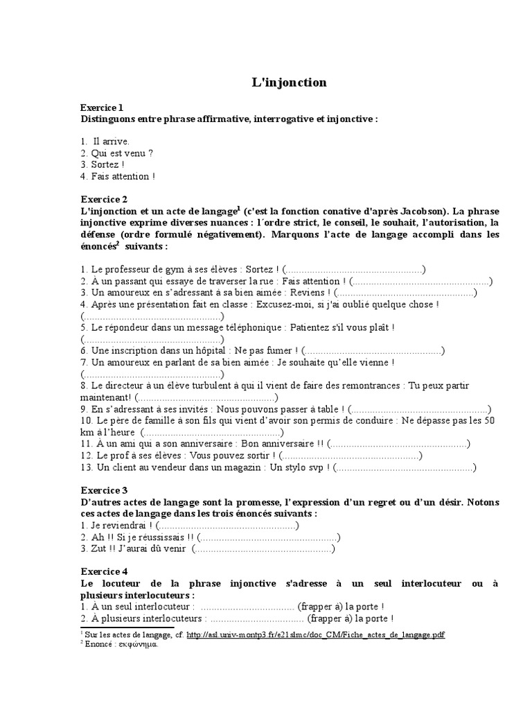 Comprendre l'injonction en grammaire | PDF | Phrase | Linguistique