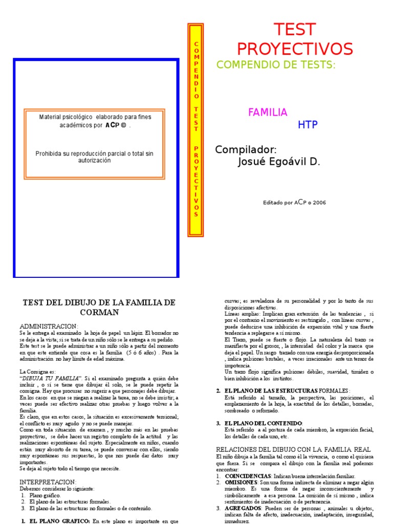 Test Proyectivos. Familia HTP | Los símbolos | Dibujo