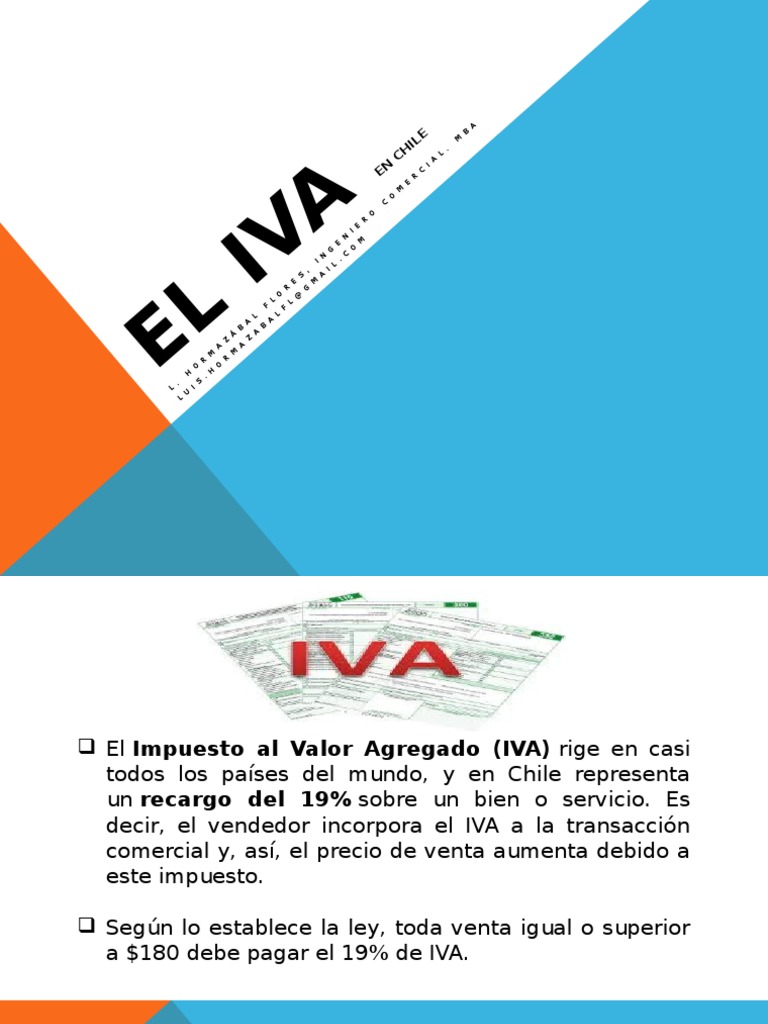 EL IVA en Chile | Impuesto al valor agregado | Tarjeta de débito