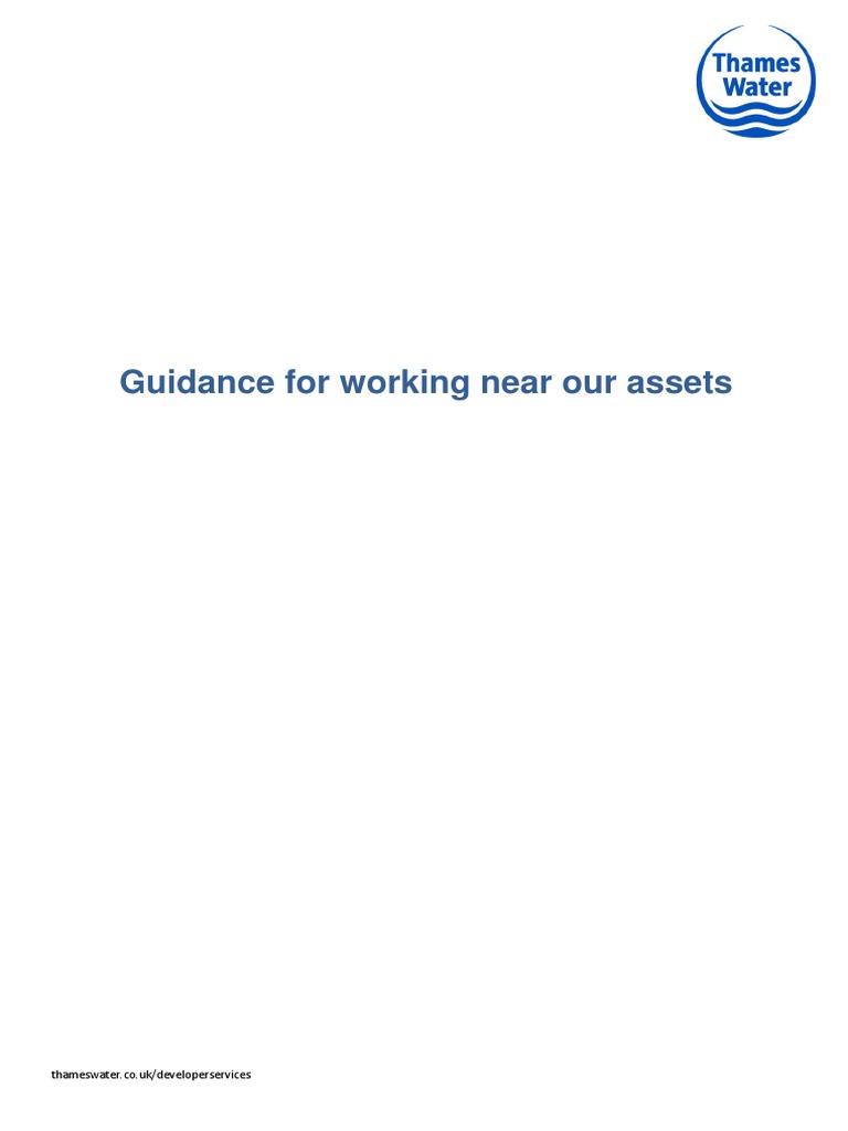 Guidance for Ensuring the Safety of Water Assets During Nearby ...