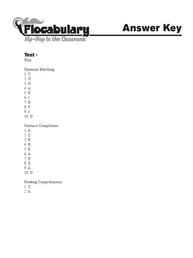 Flocabulary Unit 9 Answer Key | PDF | Science & Mathematics