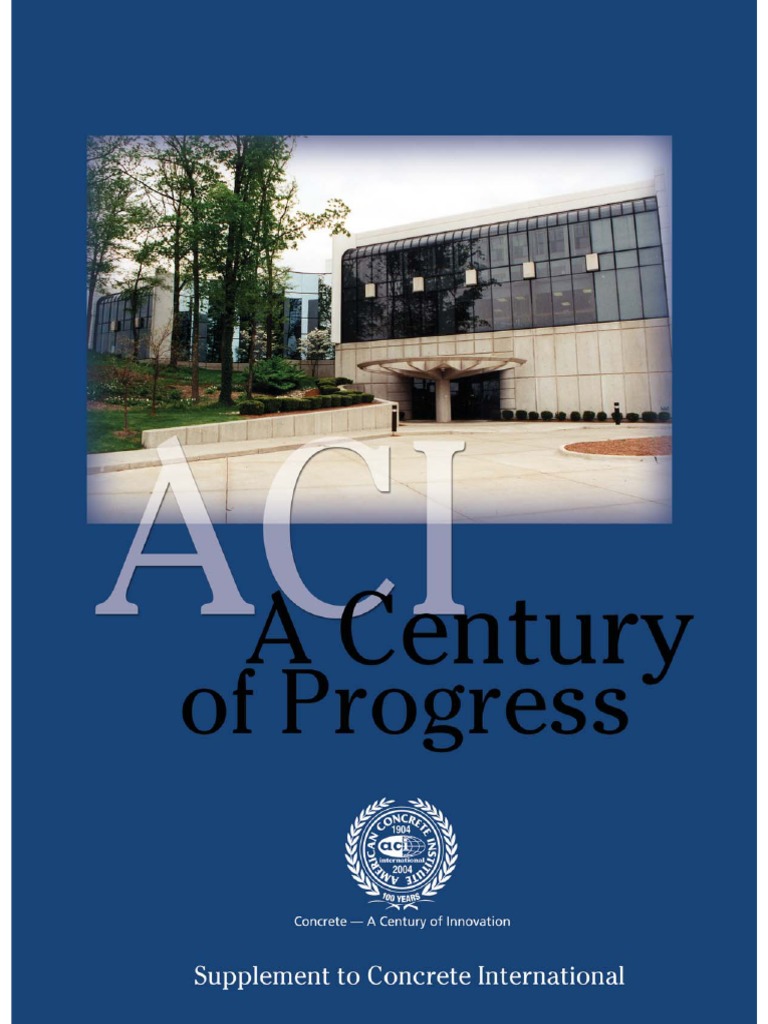 ACI History Book | PDF | Concrete | Reinforced Concrete