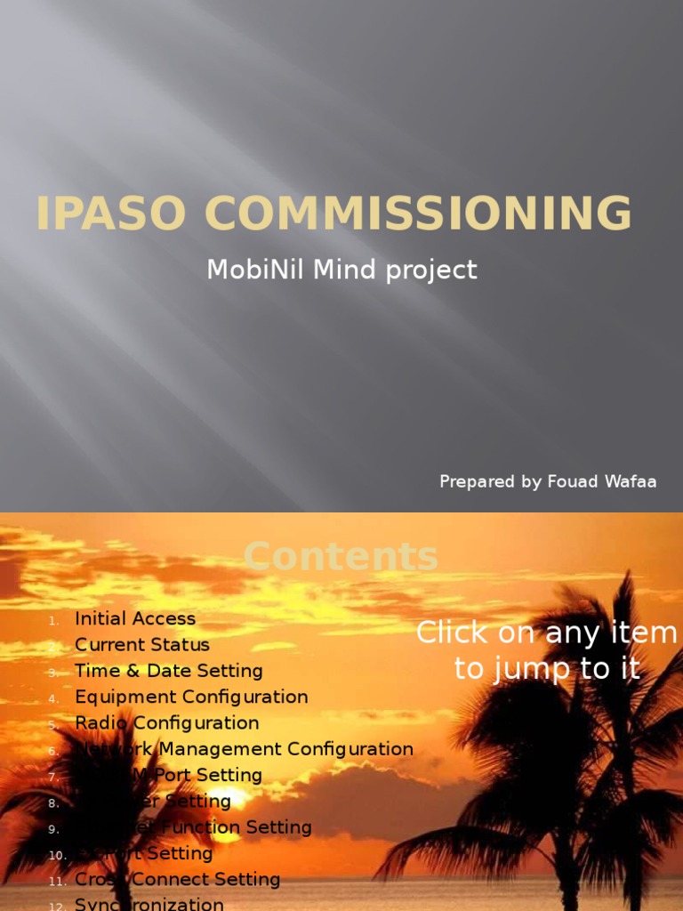 IPASO Commissioning | PDF | Modem | Computer Networking