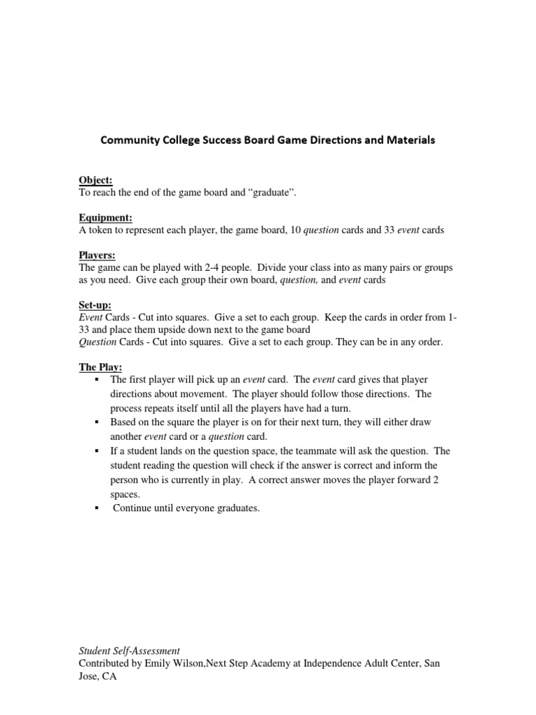 NCTN College Success Board Game | PDF | Student Financial Aid In The ...