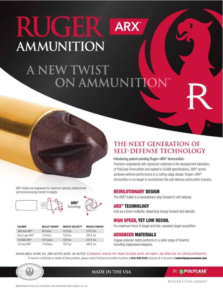 Ruger Polycase ARX Ammunition | PDF