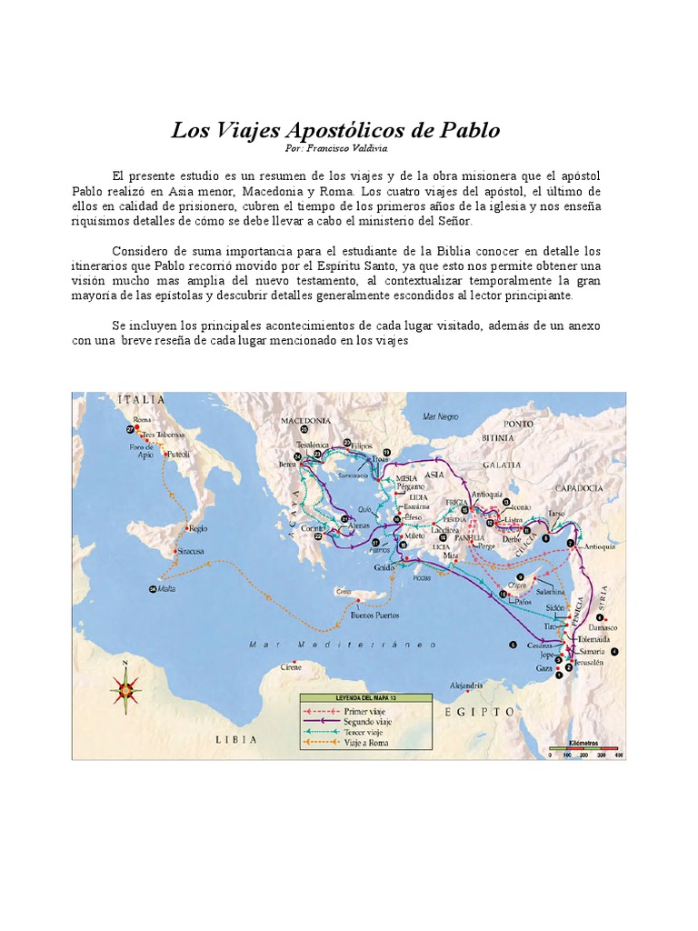 Viajes Apostólicos de Pablo: Resumen y Análisis | PDF | Bernabé | Pablo ...