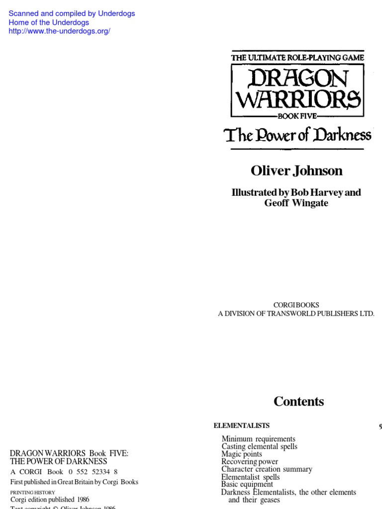 5 - The Power of Darkness | PDF | Magic (Paranormal) | Ice